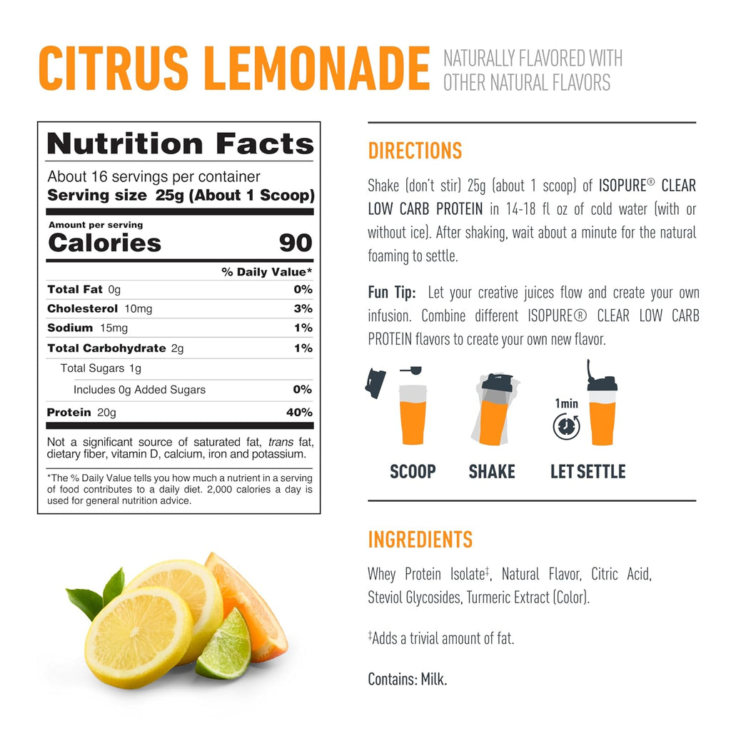 Isopure whey protein for weight management
