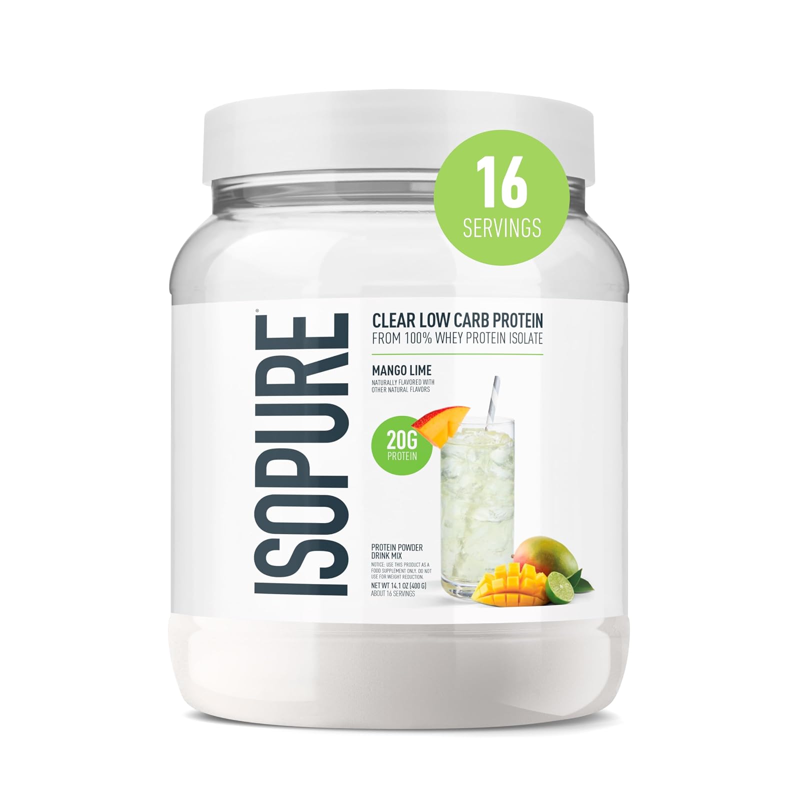 Isopure whey protein mango lime flavour