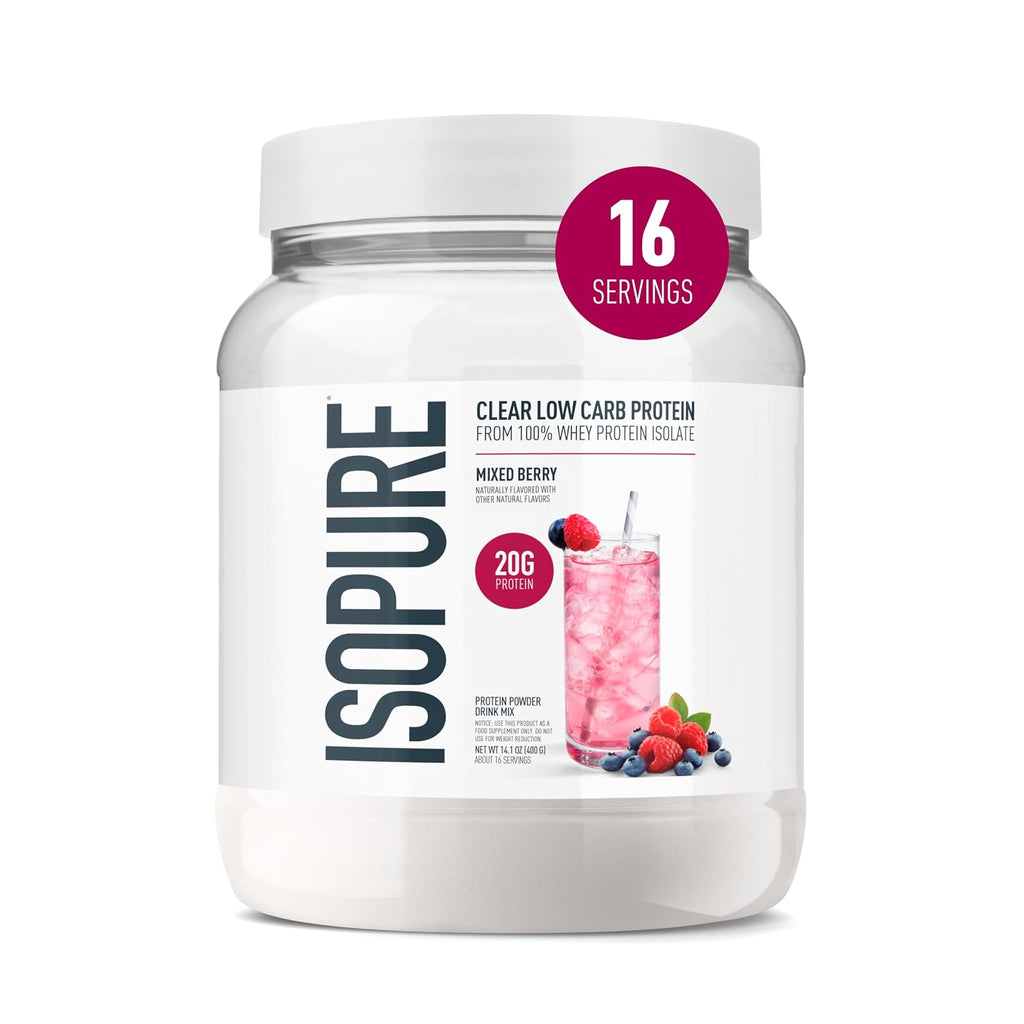 isopure whey protein mixed berry flavour