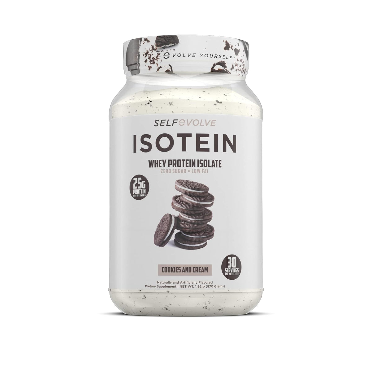 Isotein whey isolate protein cookies and cream