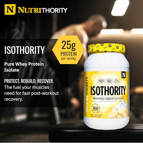 Isothority whey protein powder with 25 servings