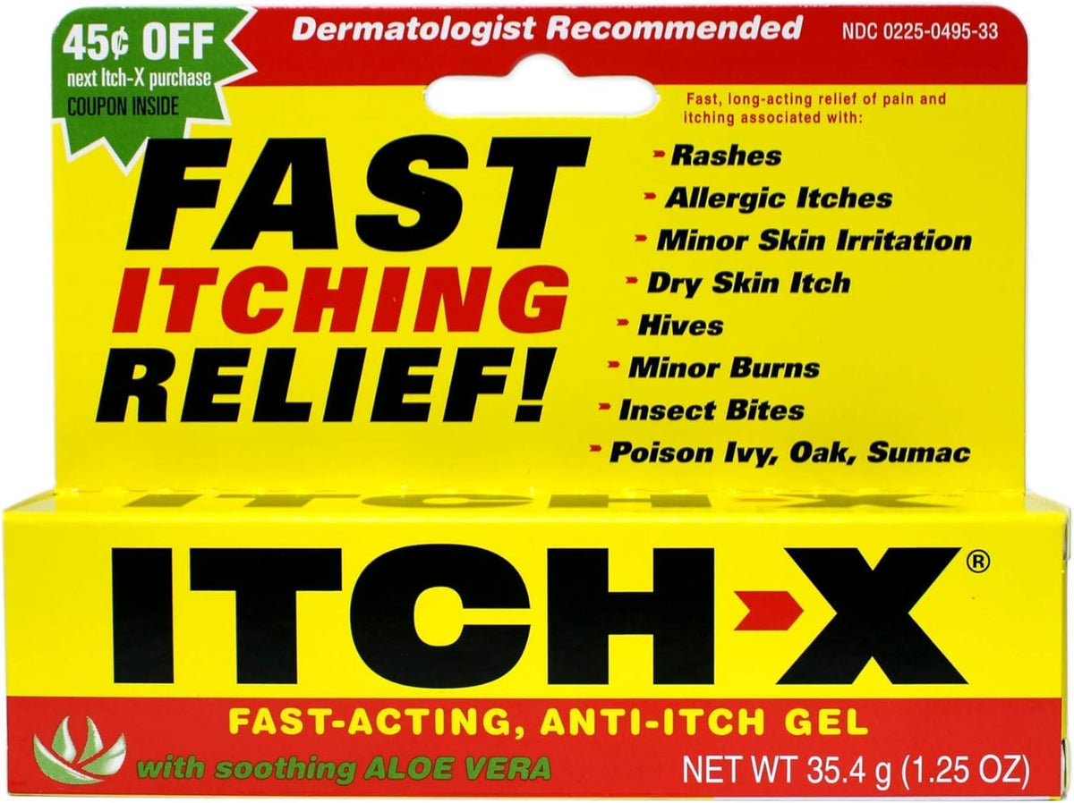 Itch-X anti-itch gel with aloe vera
