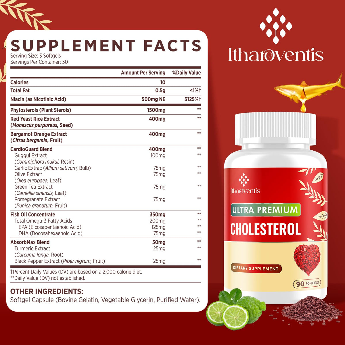 Itharoventis red yeast rice capsules