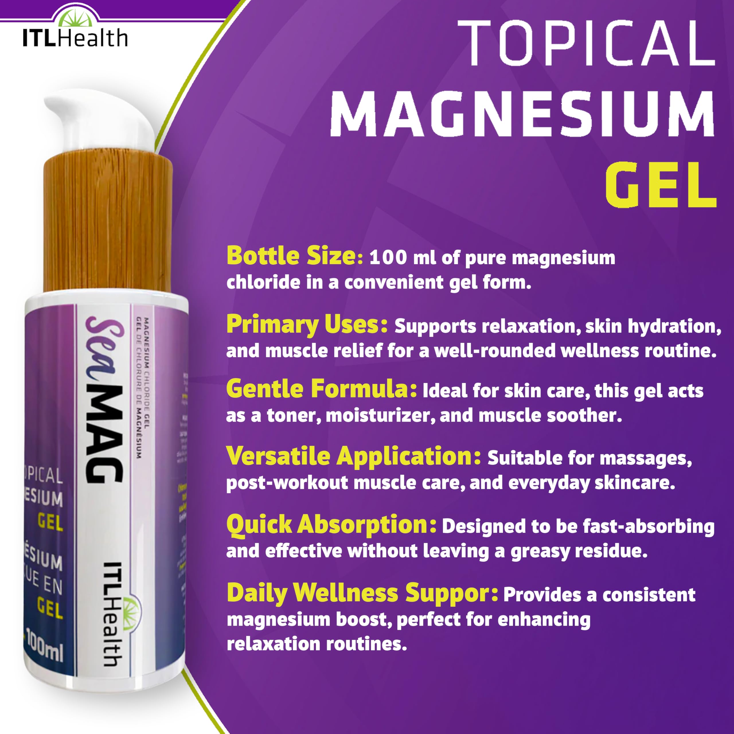 ITL Health Seamag magnesium for skin hydration