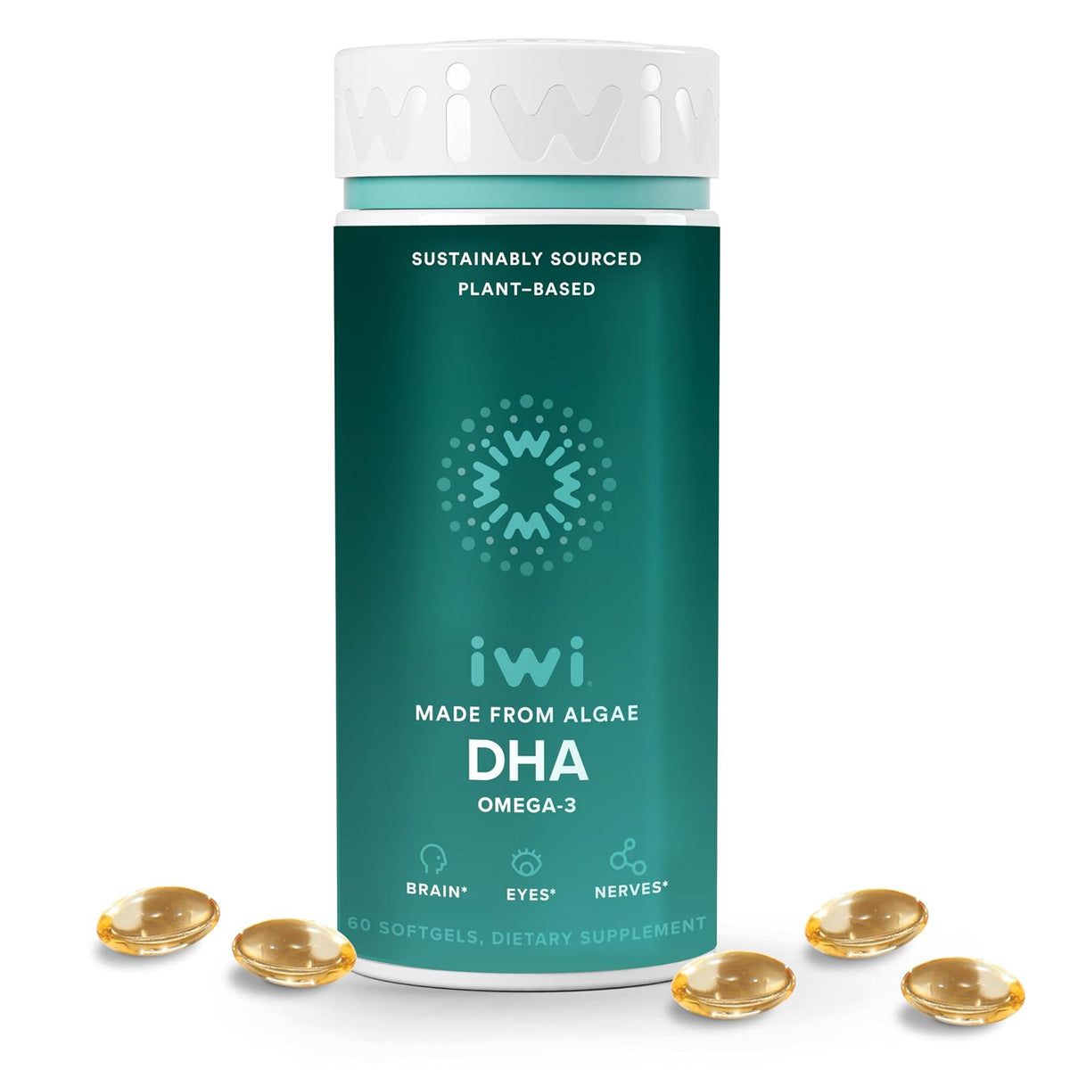 Iwi DHA Omega-3 softgels for wellness