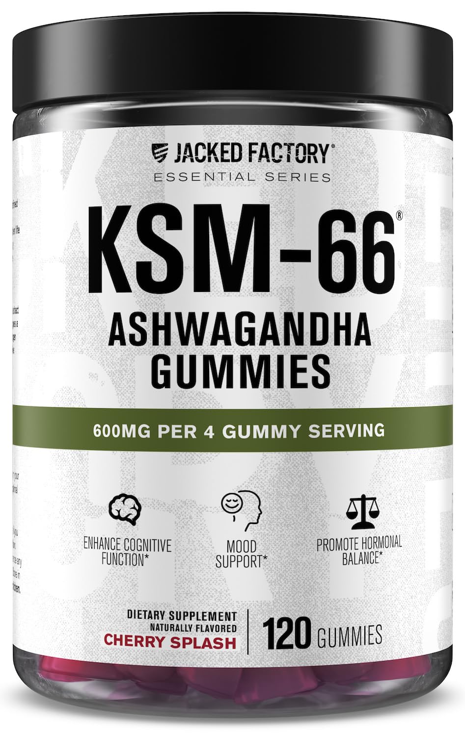 Jacked Factory ashwagandha gummies for stress relief