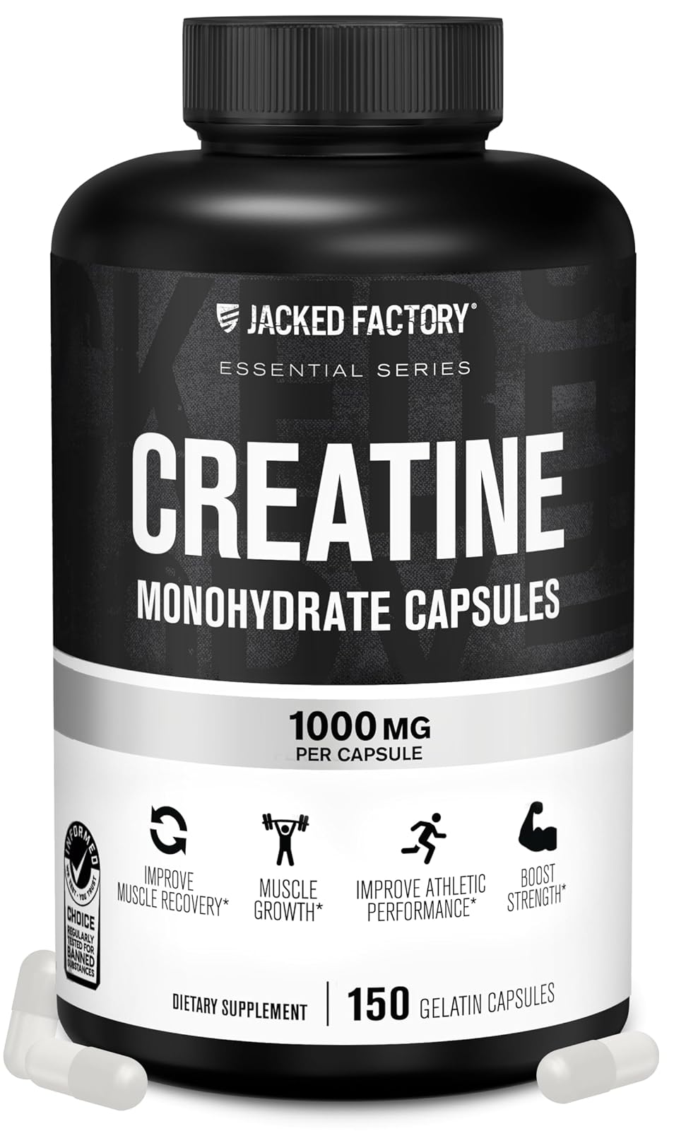 Jacked Factory creatine monohydrate capsules