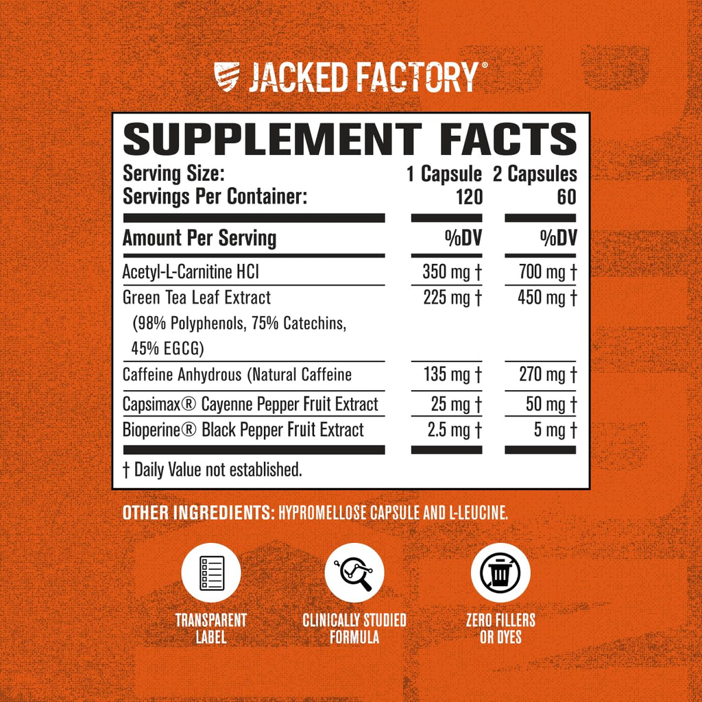 Jacked Factory fat burners with green tea