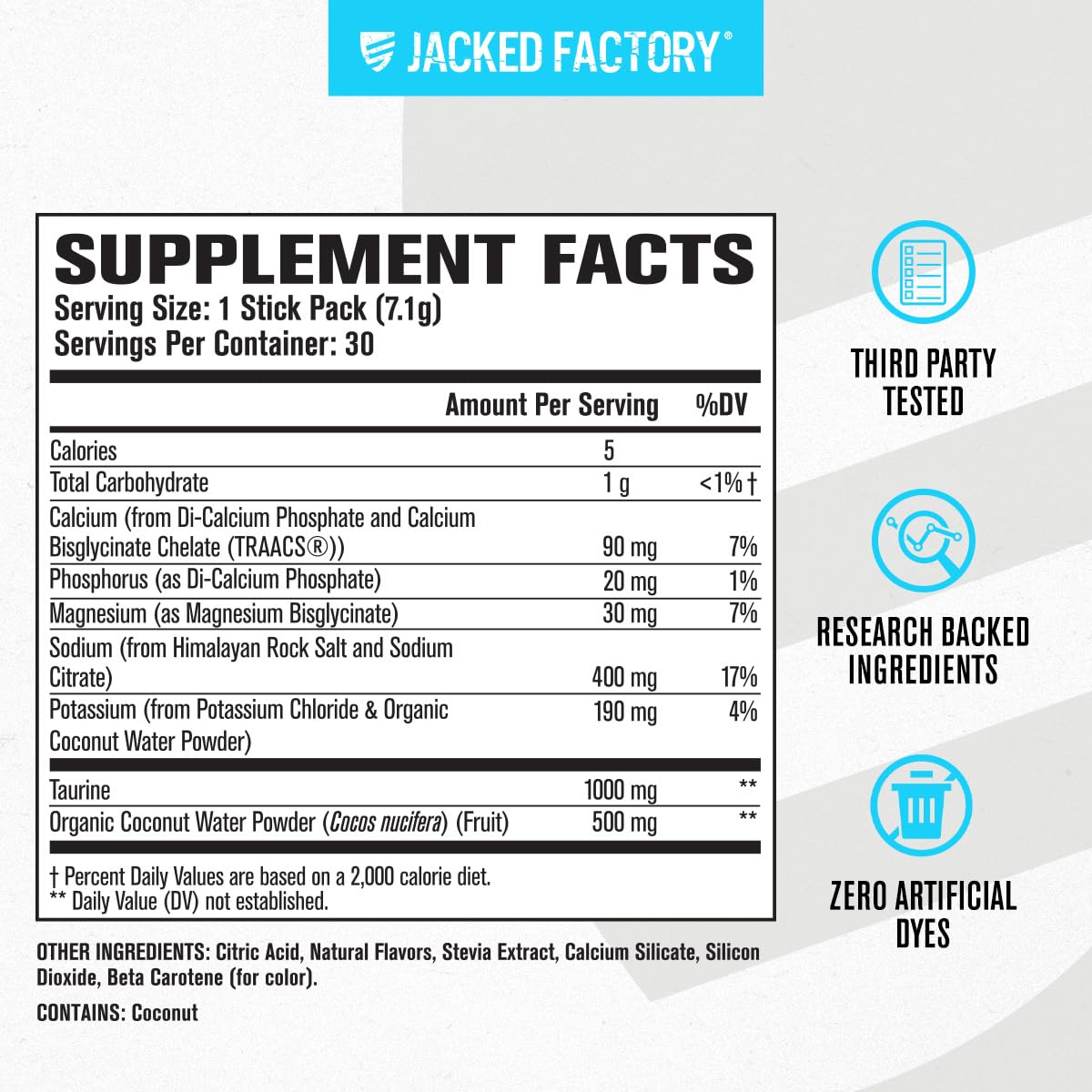 Jacked Factory hydration for workouts
