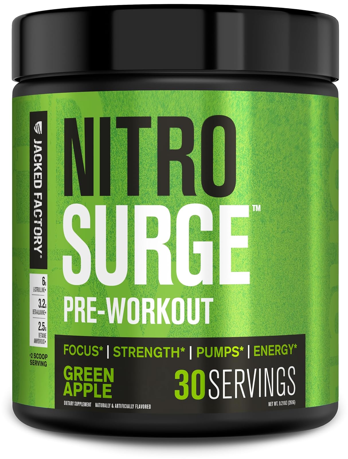 Jacked Factory pre-workout green apple flavour