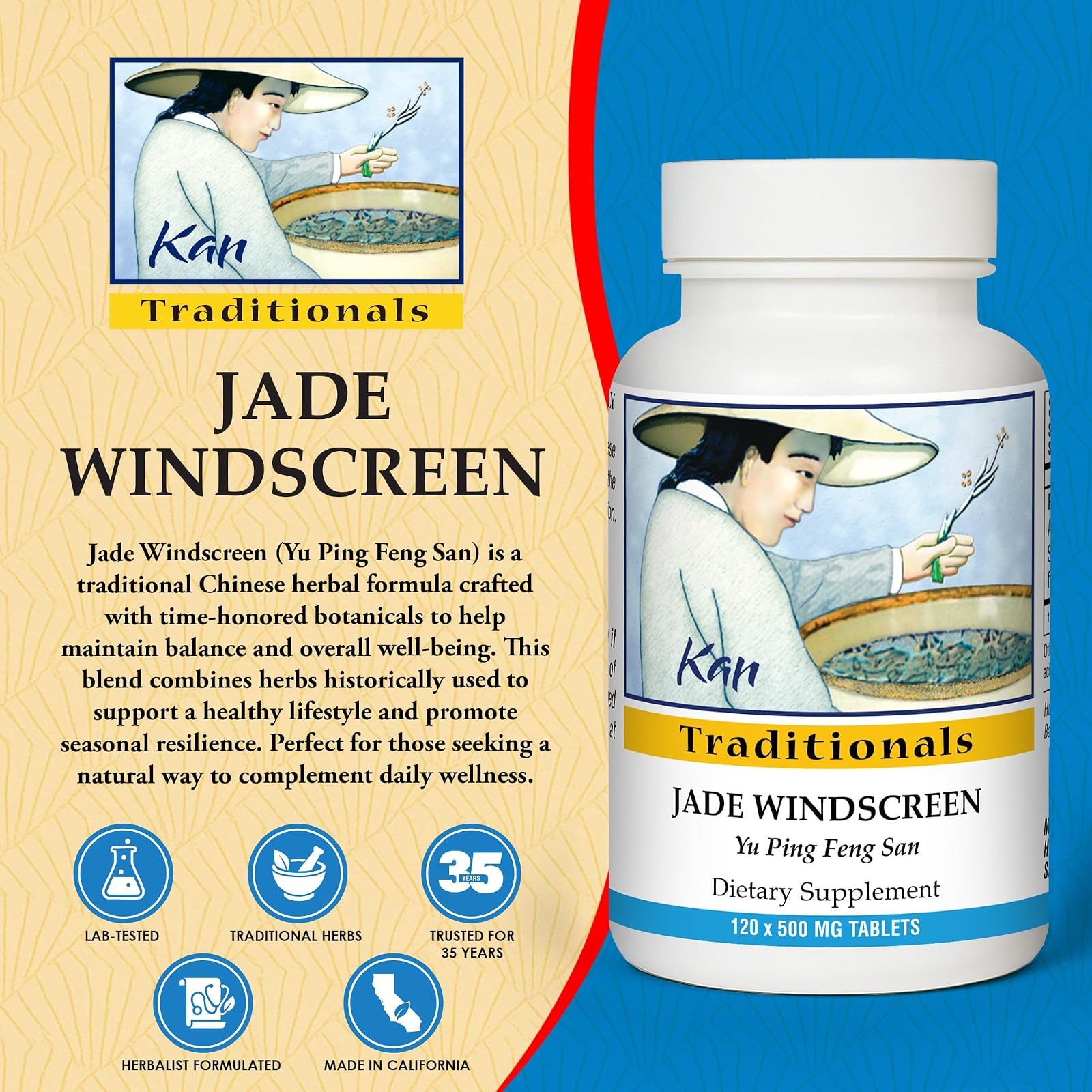 Jade Windscreen herbal supplement for wellness