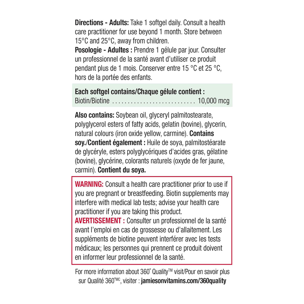 Jamieson biotin for nail strength