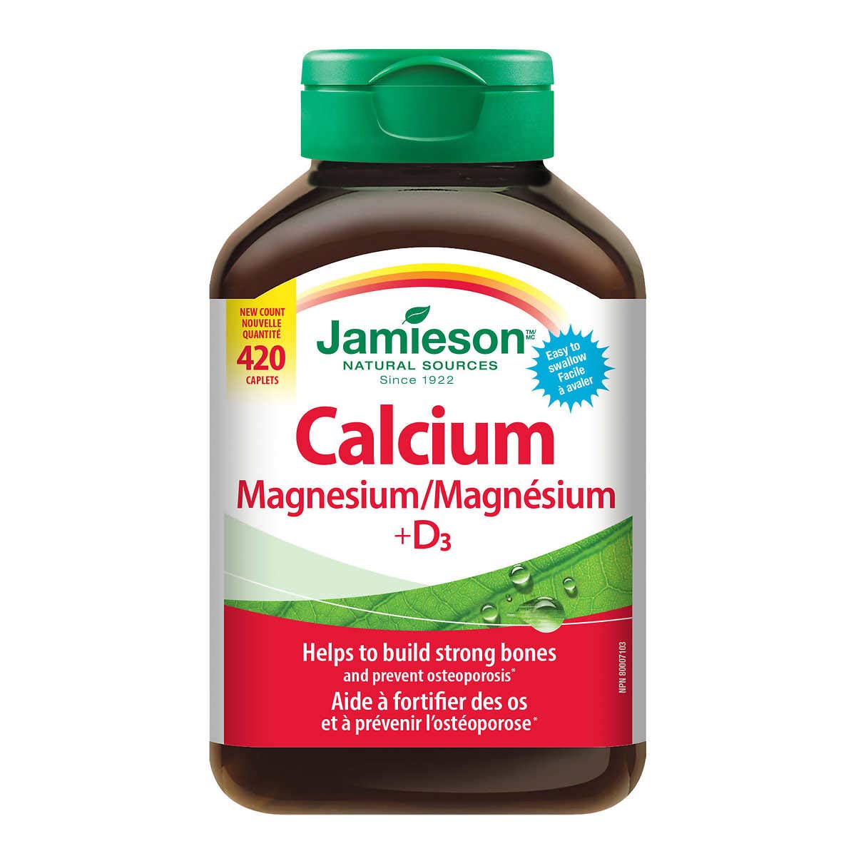 Jamieson calcium magnesium tablets for bones