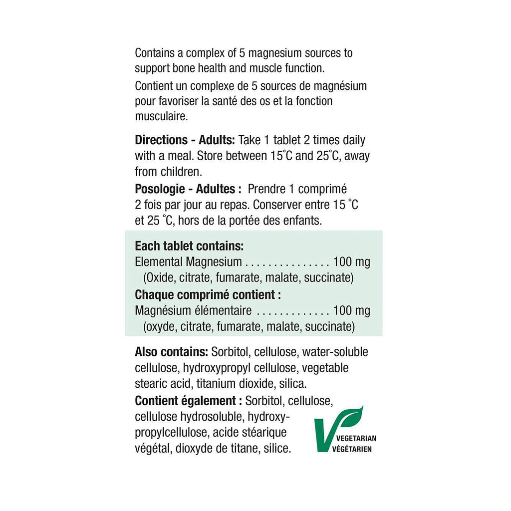 Jamieson Magnesium supports bone health and wellness