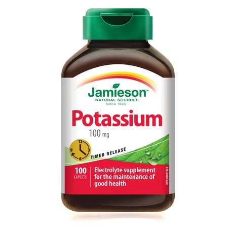 Jamieson potassium caplets for healthy levels