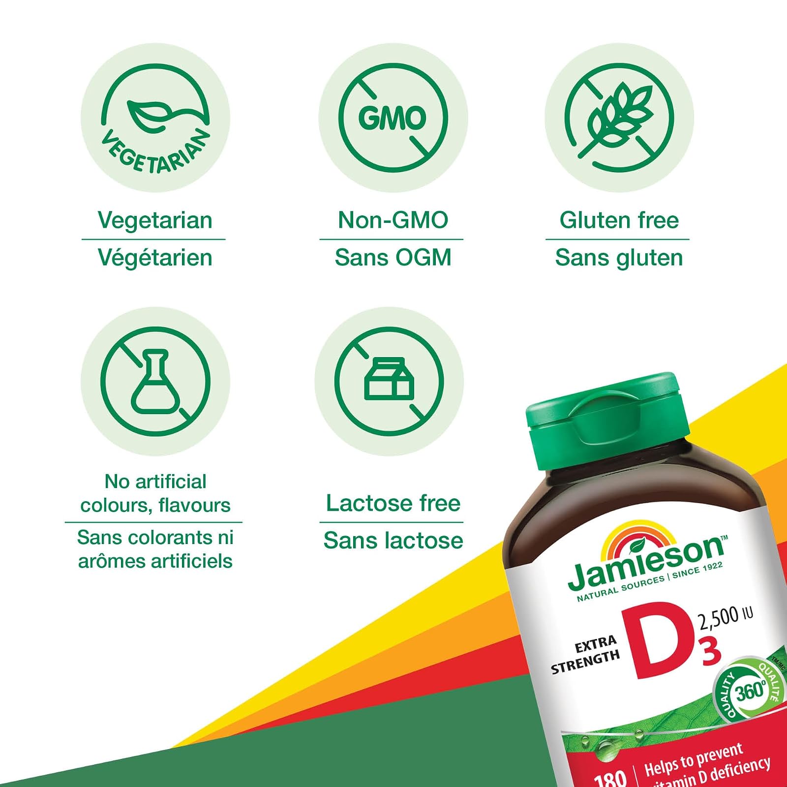 Jamieson vitamin D3 supports bone health