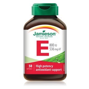 Jamieson vitamin E softgels for skin health