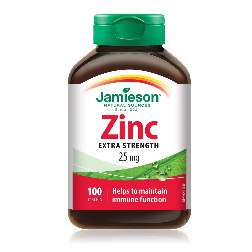 Jamieson zinc 25 mg tablets