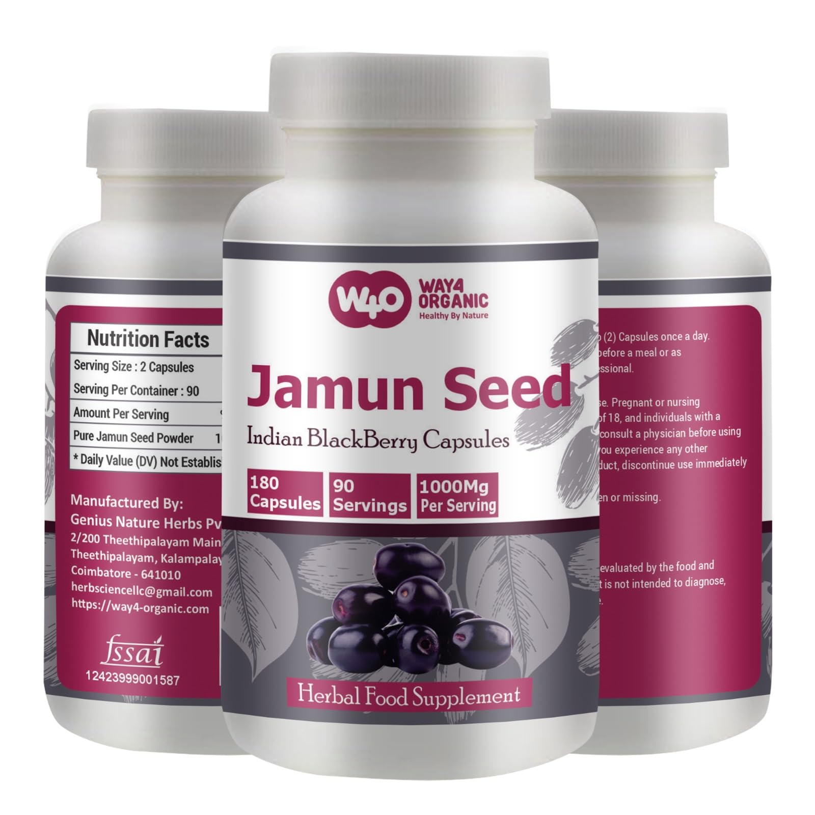 Jamun seed capsules for digestion