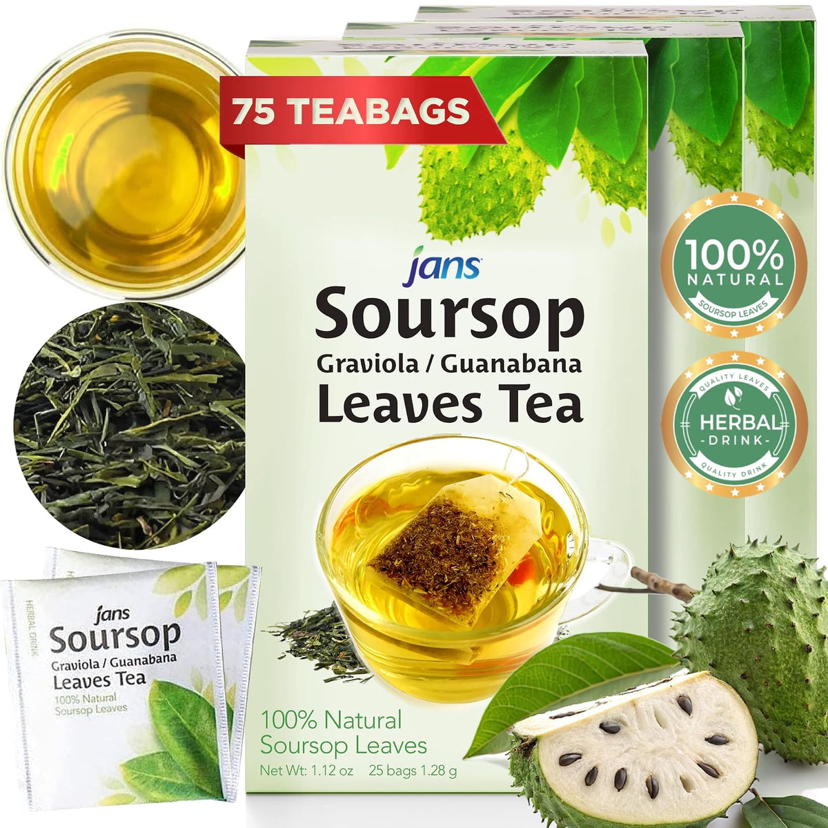 Jans soursop tea bags for wellness