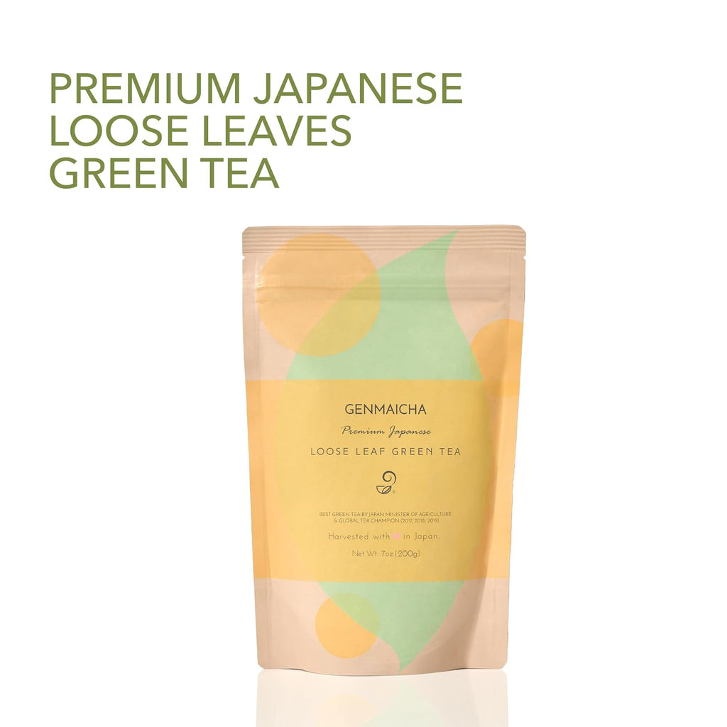 Japanese green tea with roasted rice