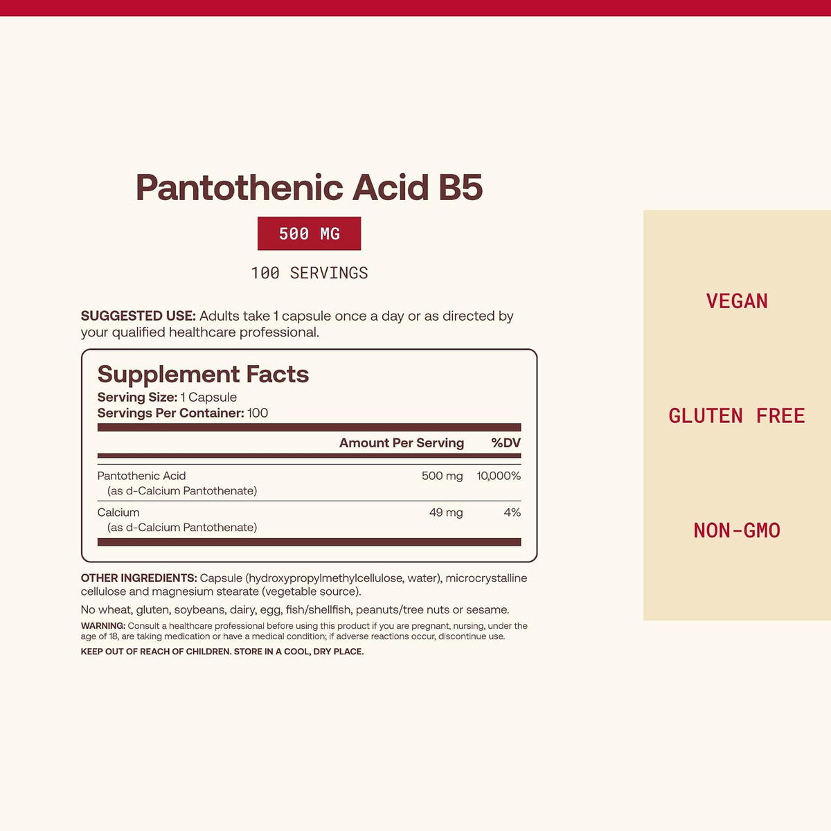 Jarrow B5 promotes healthy metabolism