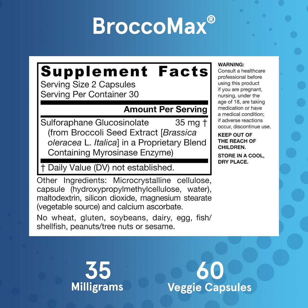 Jarrow BroccoMax capsules for vitality