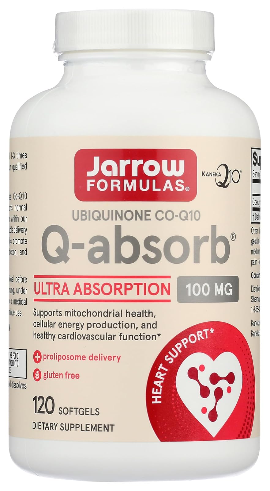 Jarrow Formulas CoQ10 supplement capsules