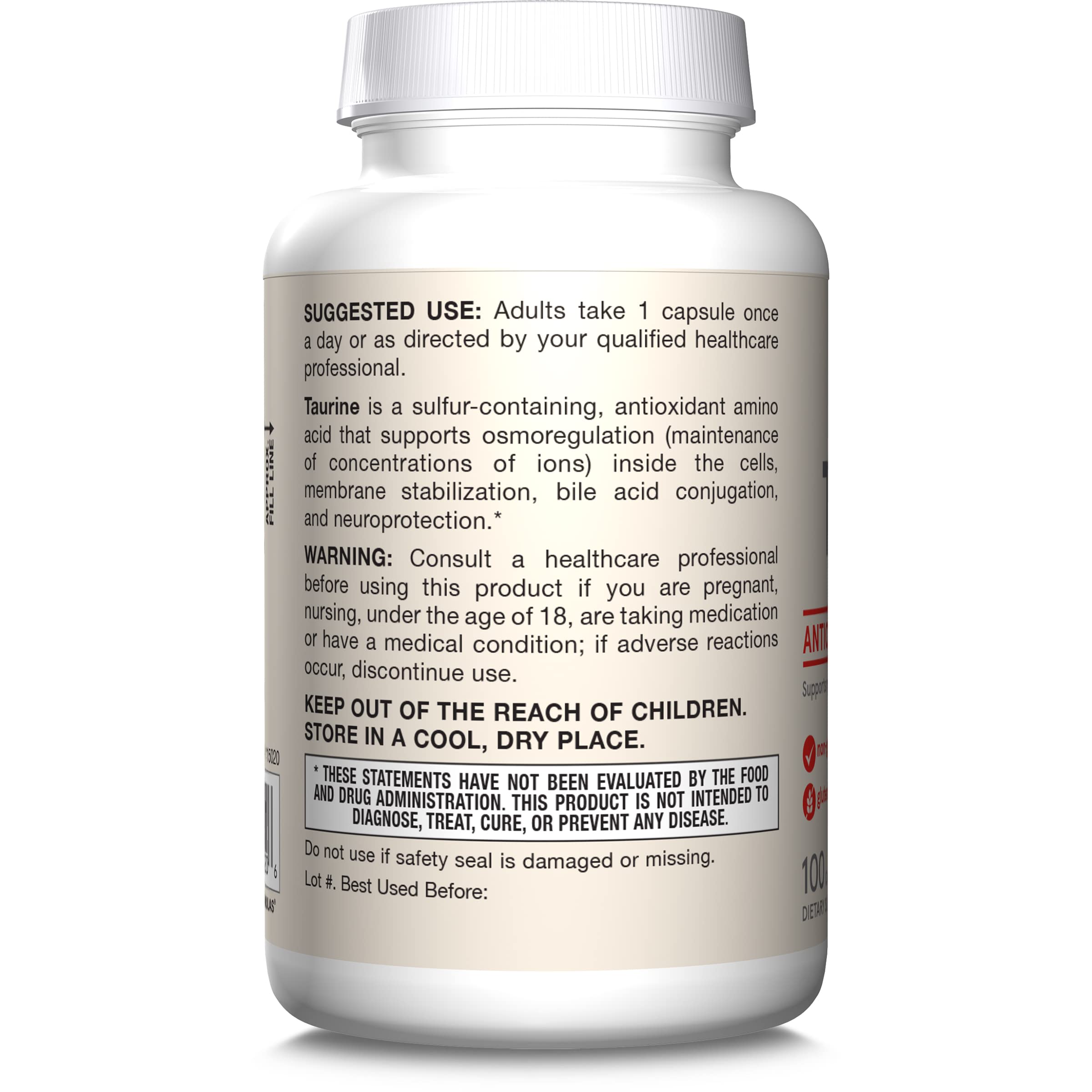Jarrow Formulas taurine for stress relief