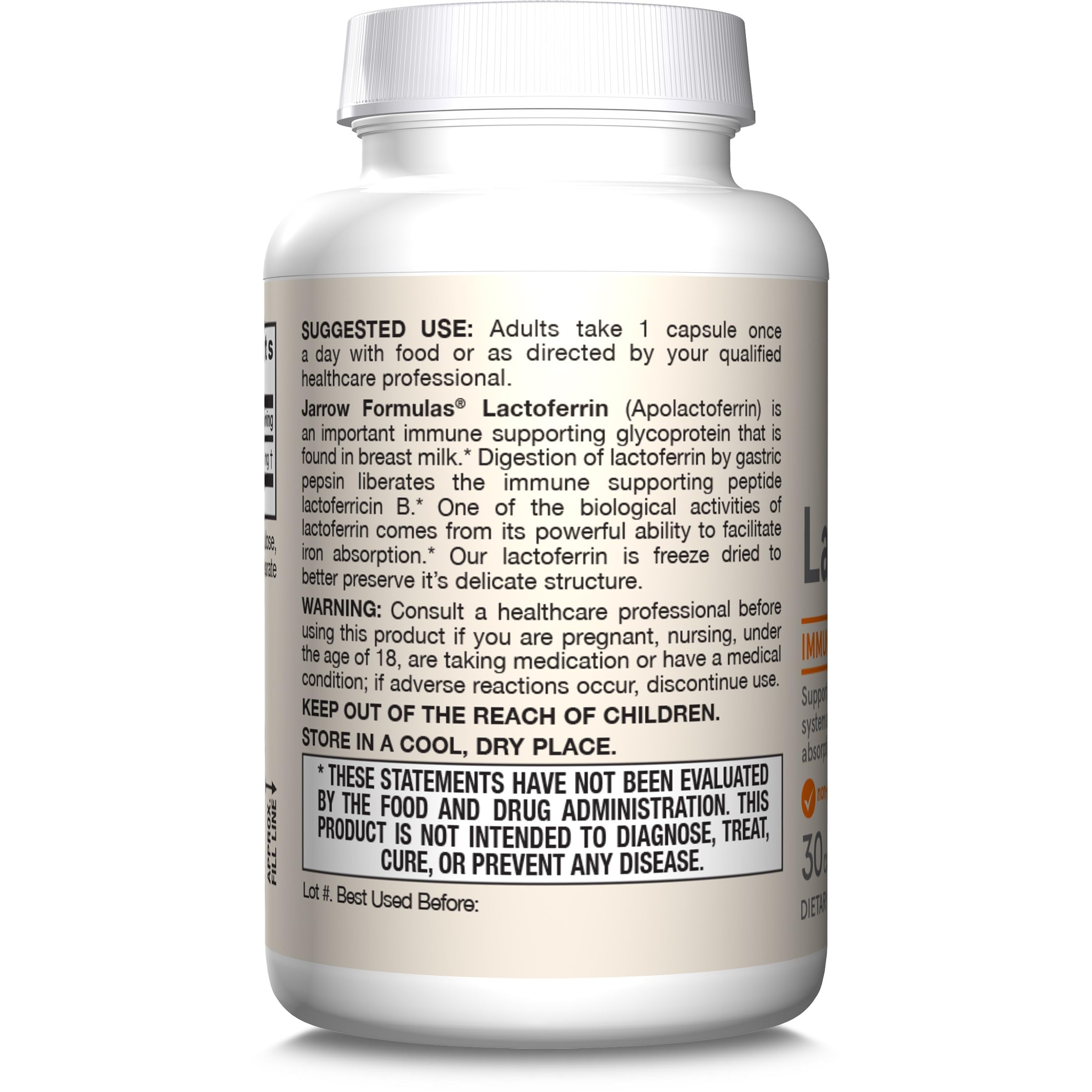 Jarrow Lactoferrin for daily immune support