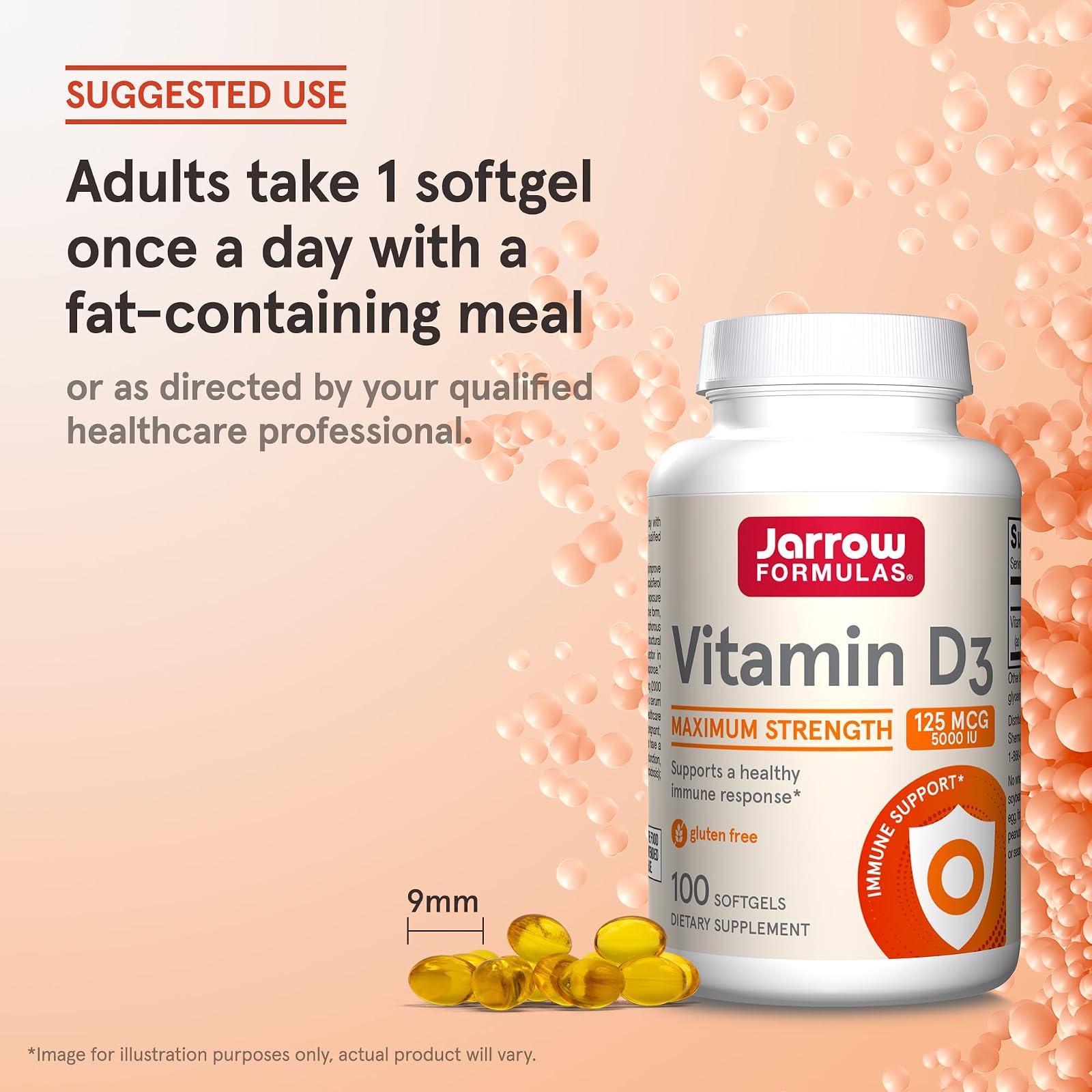 Jarrow softgels for vitamin D3 supplementation