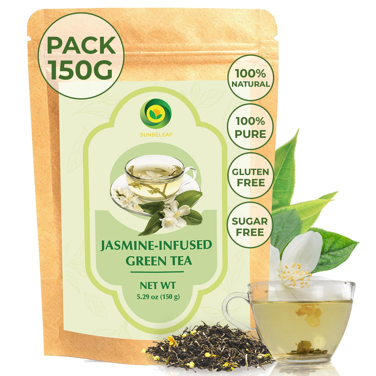 jasmine-infused green tea loose leaf