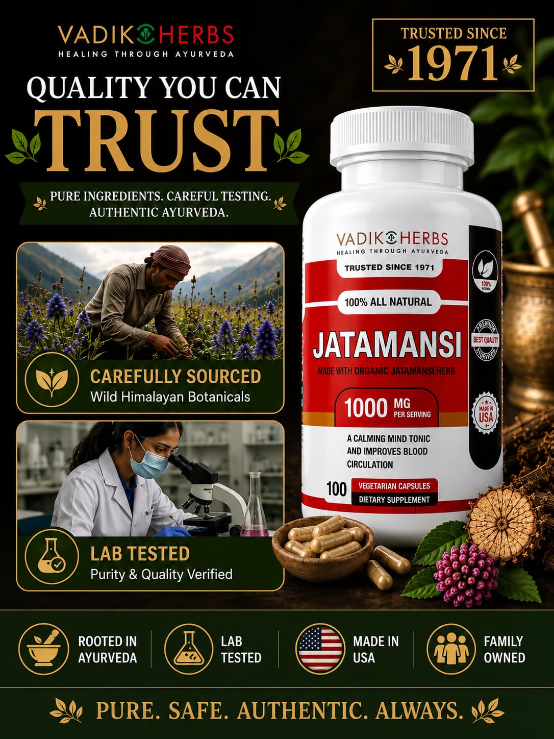 Jatamansi capsules for emotional balance