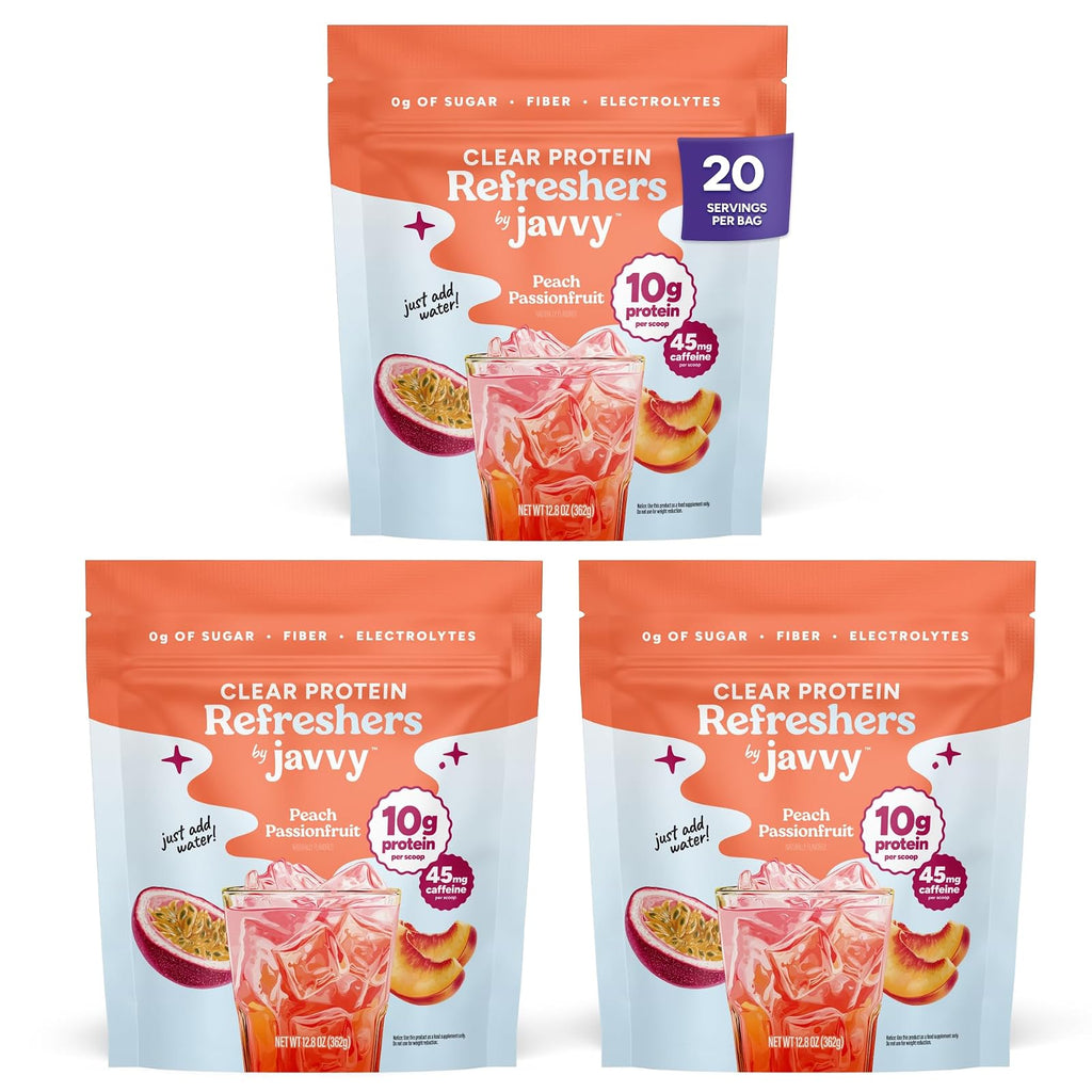 Javvy Clear Protein Powder peach flavour
