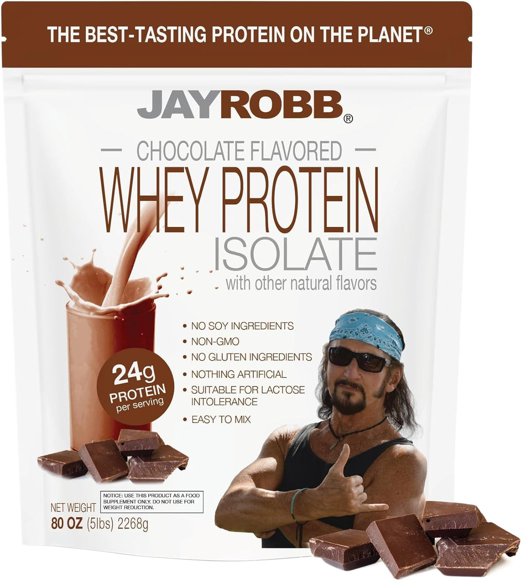 Jay Robb chocolate whey protein powder