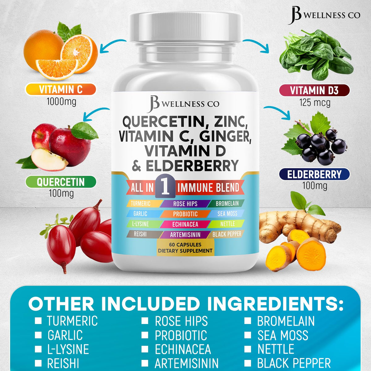 JB Wellness Co vitamins for overall vitality