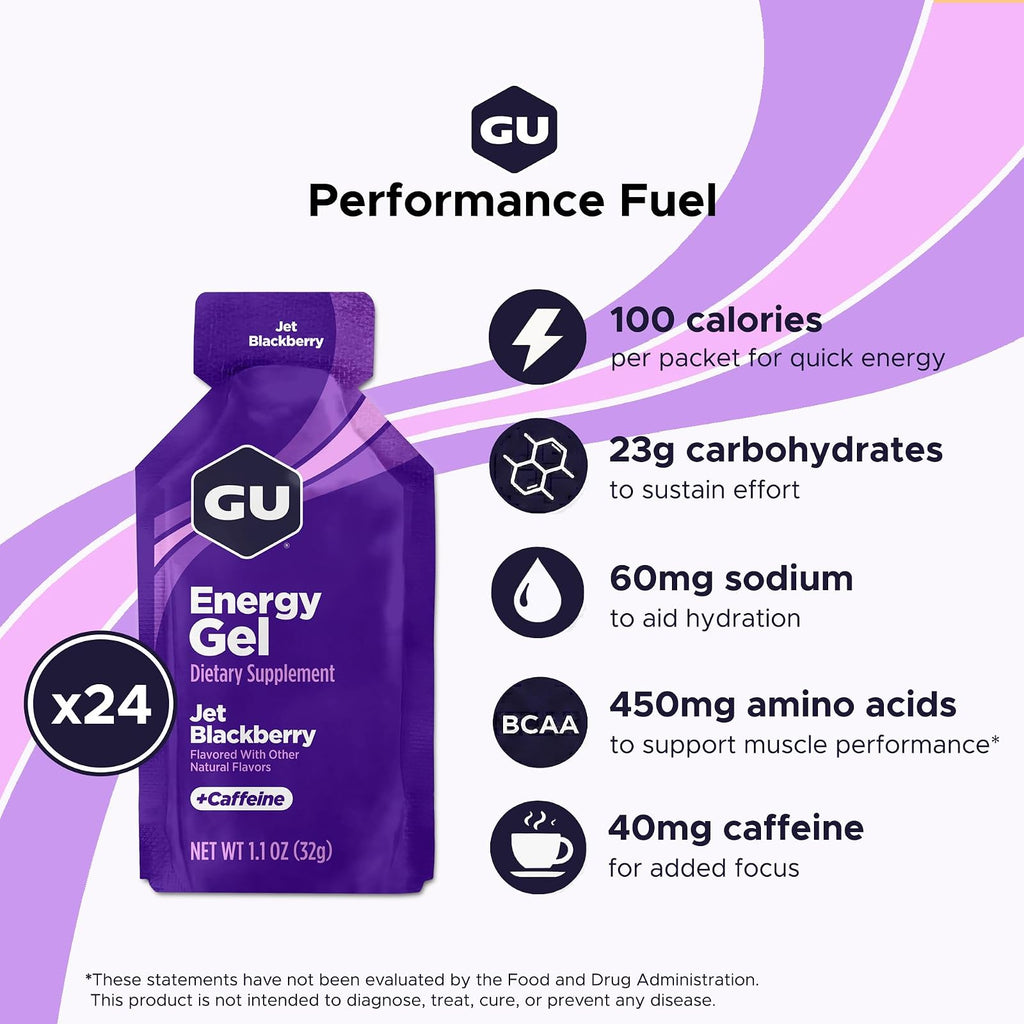 Jet blackberry energy gel pack