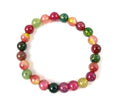 jet round beads bracelet natural gemstones