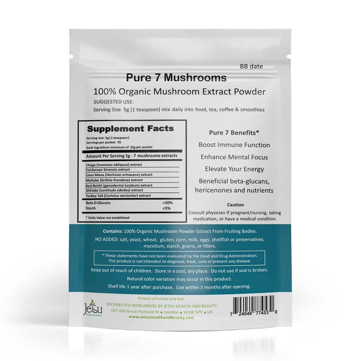 Jetsu mushroom blends for wellness