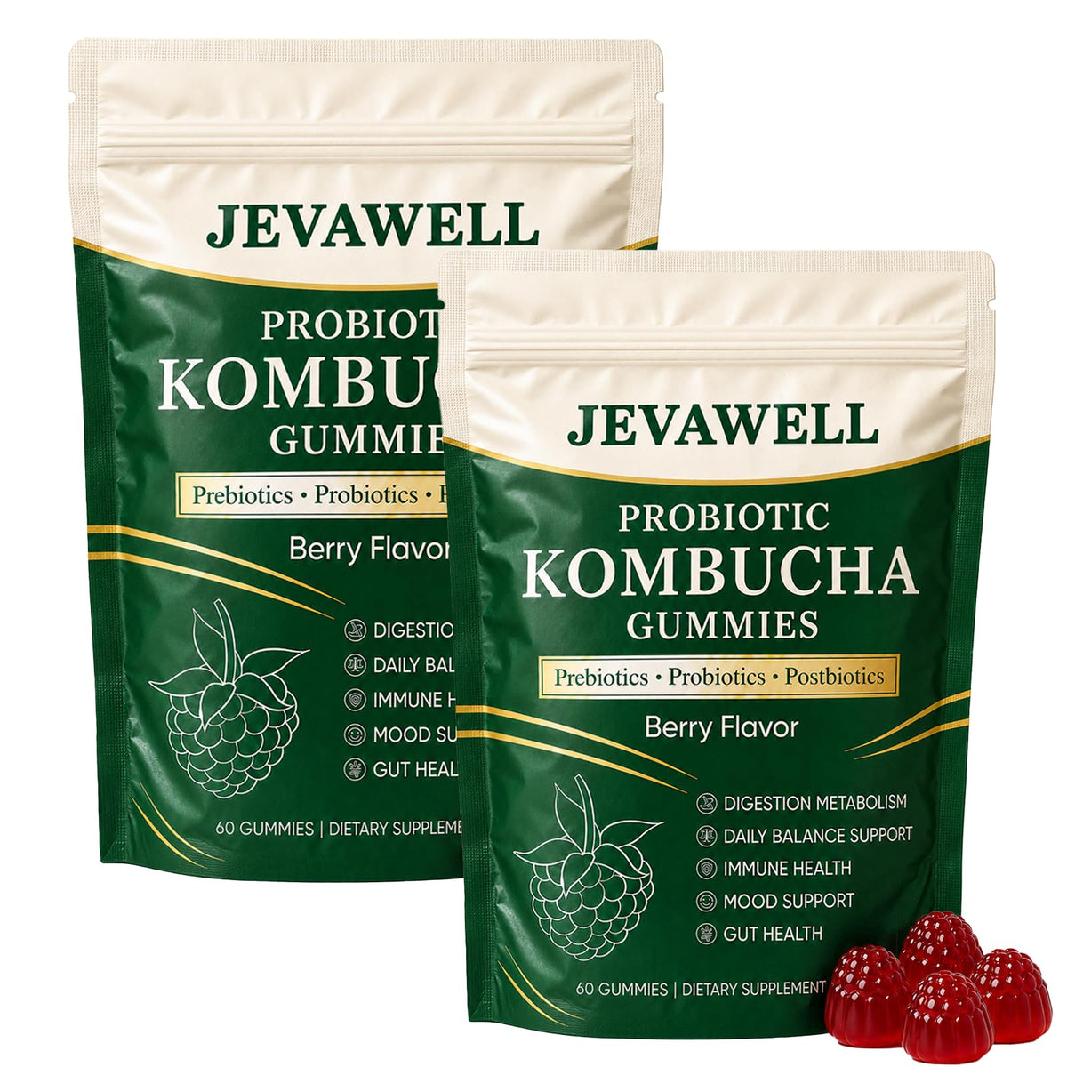 Jevawell kombucha gummies for digestion