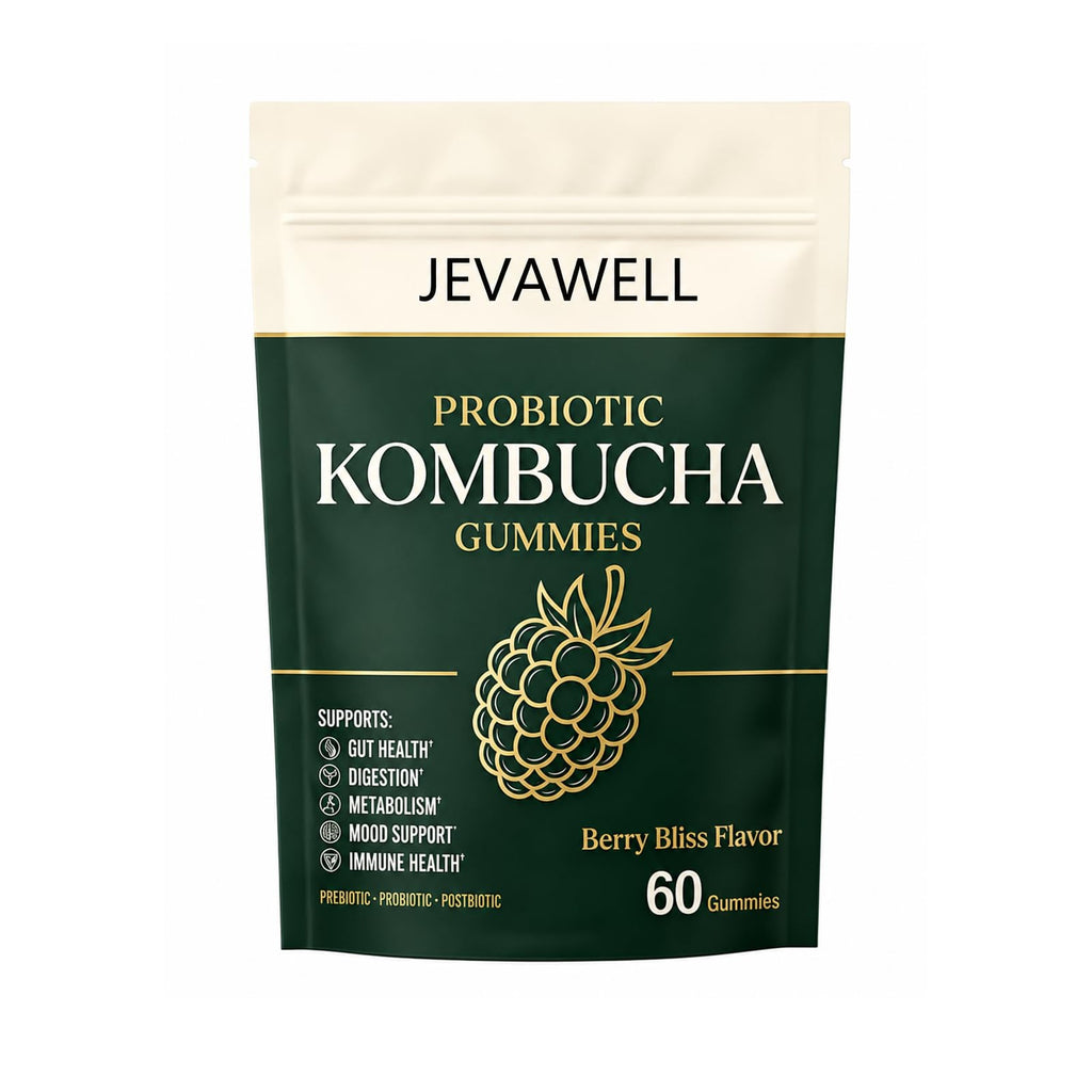 Jevawell probiotic kombucha gummies berry
