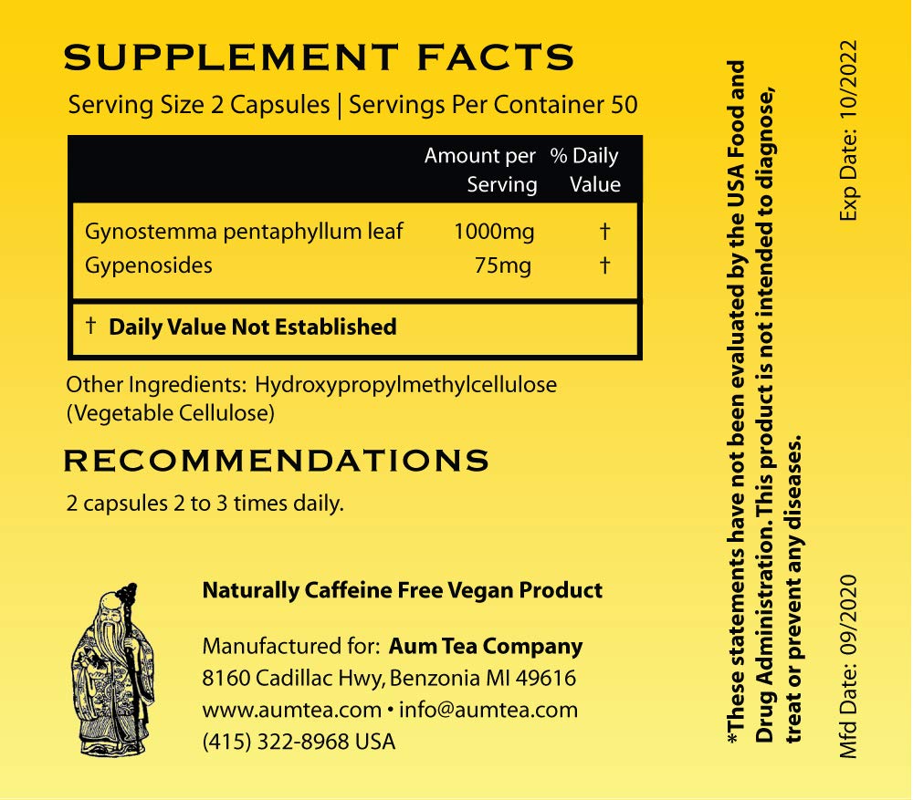 Jiaogulan herbal supplements for stress relief