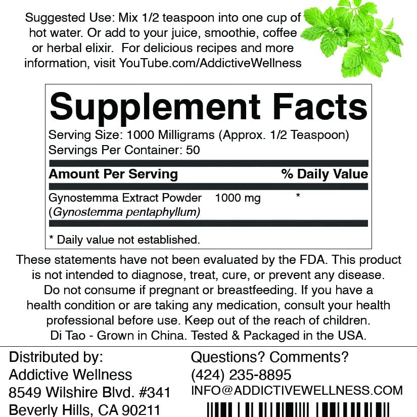 Jiaogulan leaf extract health boost