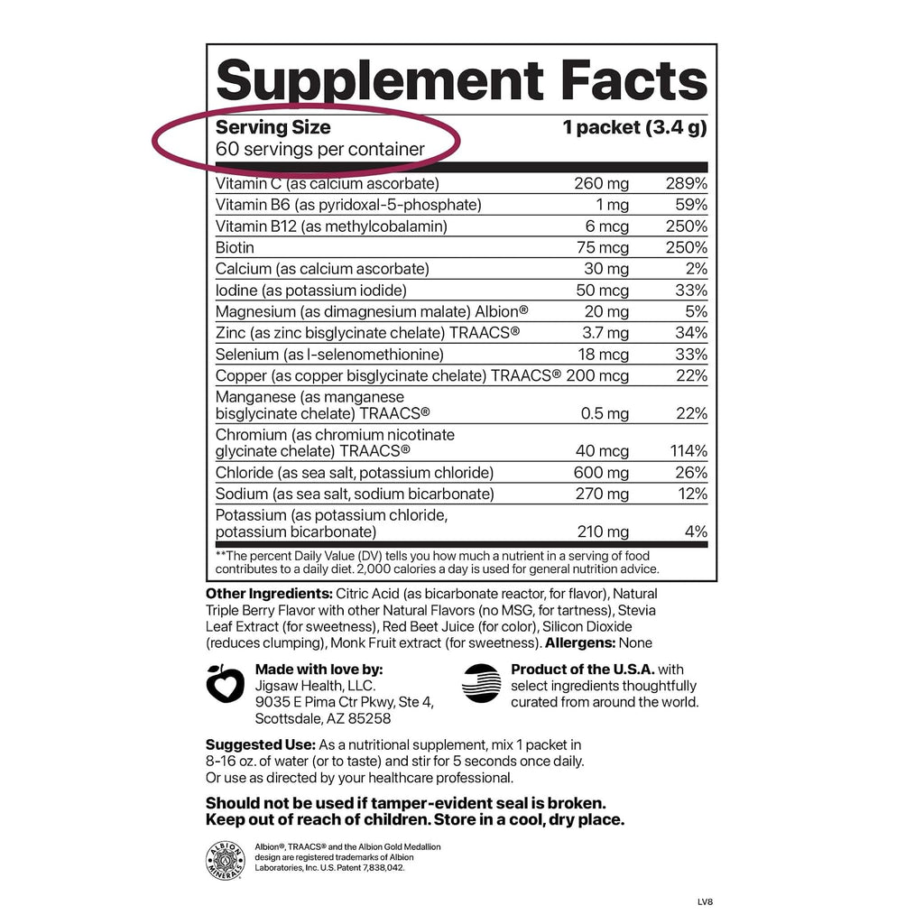 Jigsaw Health electrolyte tablets for energy