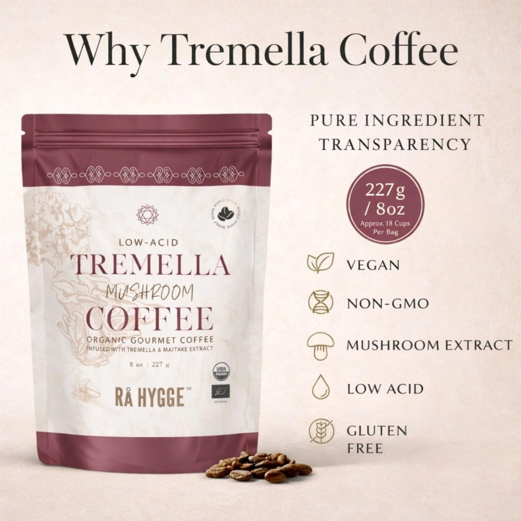 jitter-free coffee with tremella mushrooms