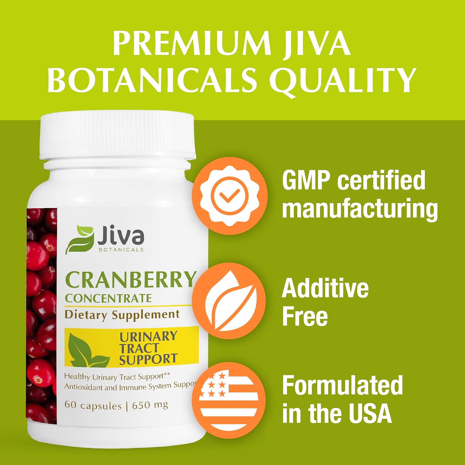 Jiva Botanicals herbal cranberry capsules