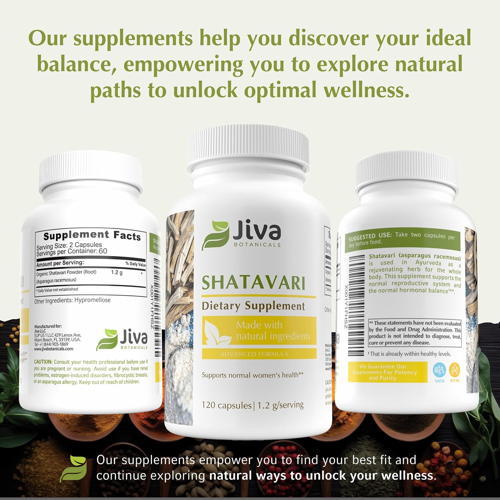 Jiva Botanicals shatavari energy booster