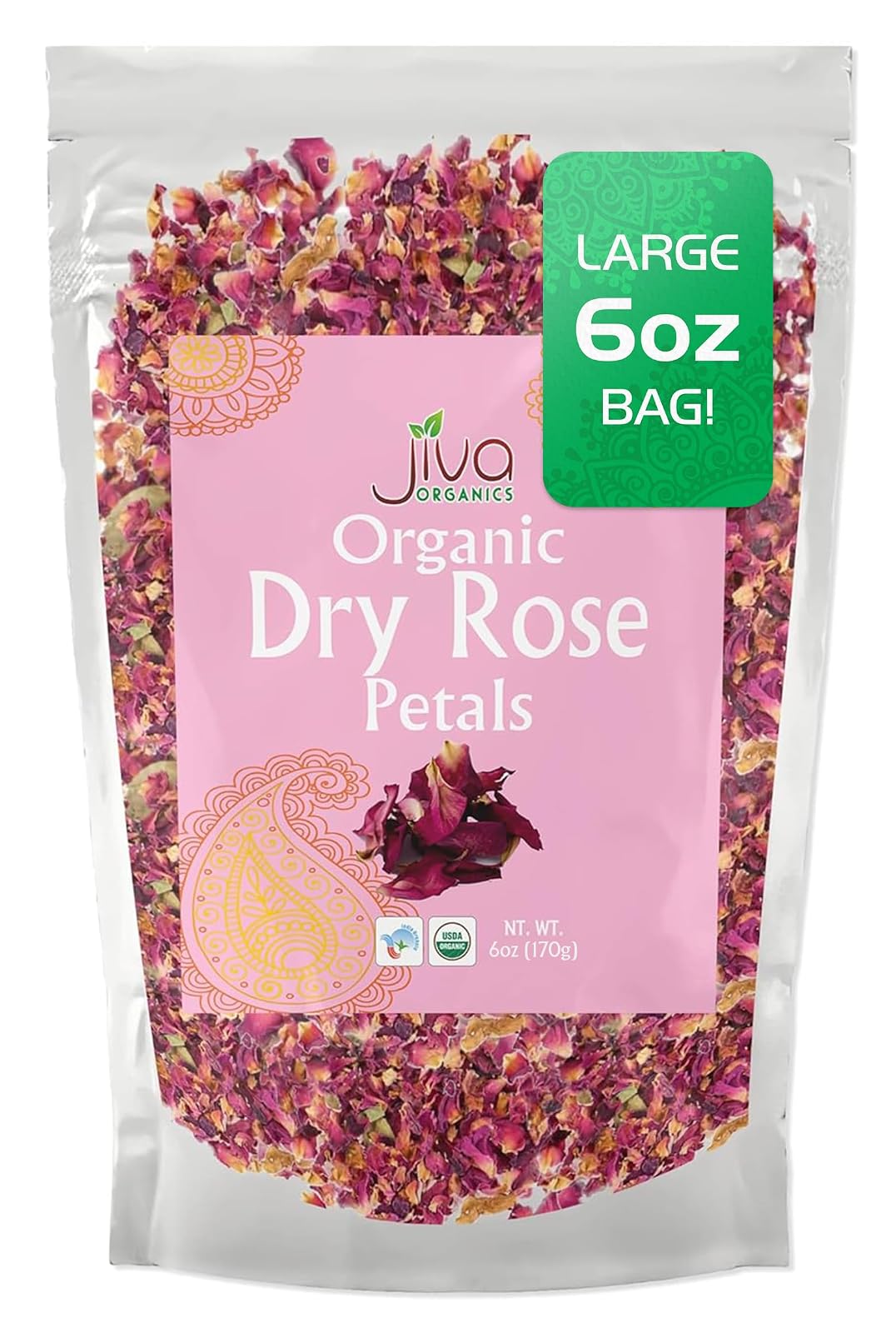 Jiva dried red rose petals for tea