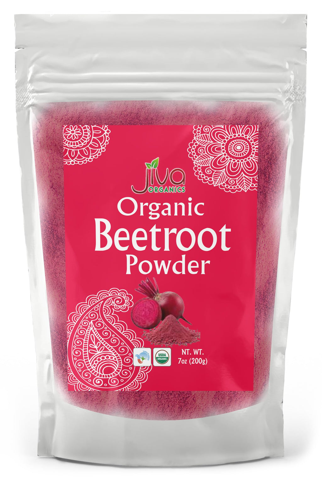 Jiva Organics beet powder for smoothies