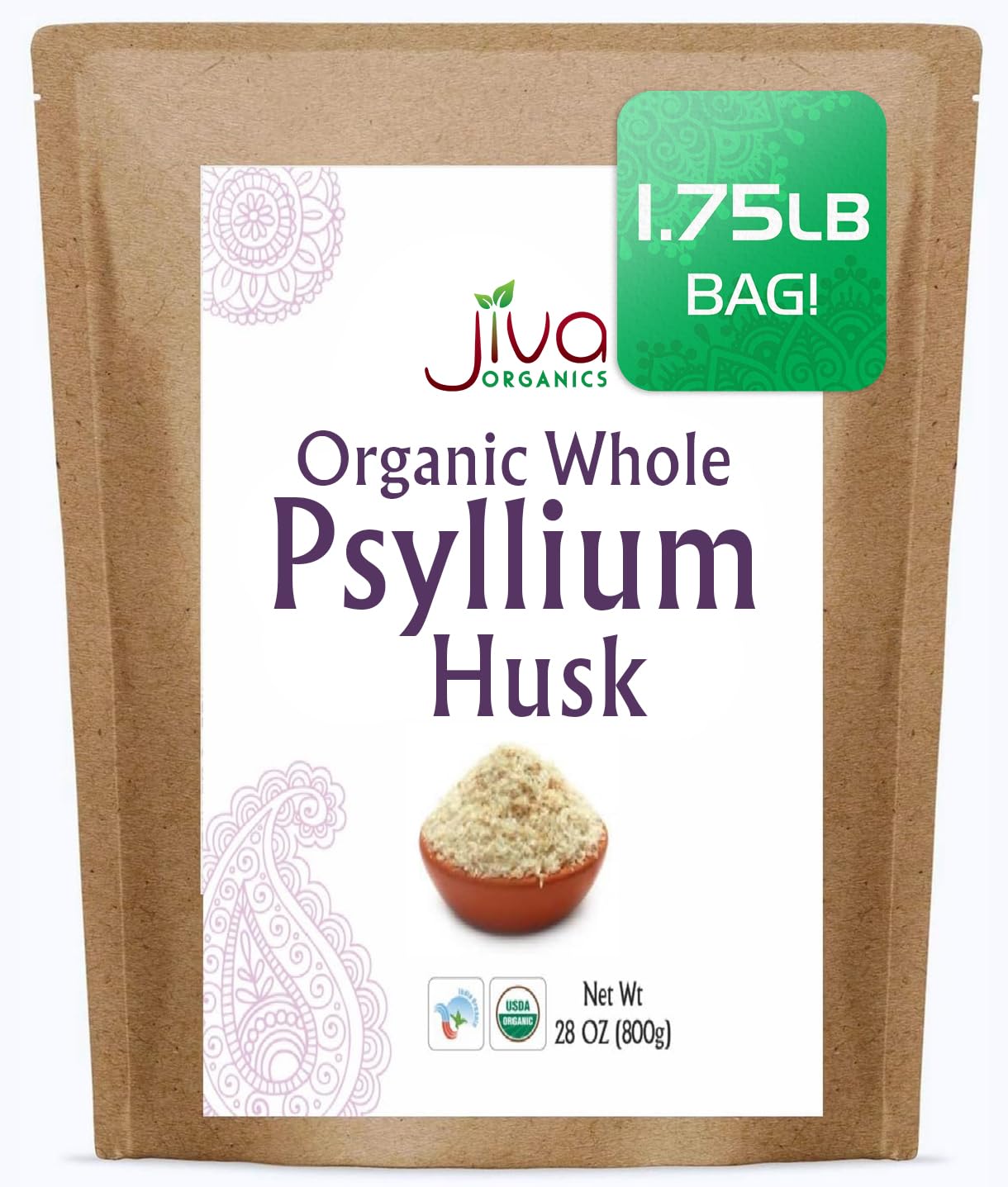 Jiva Organics psyllium husk fiber